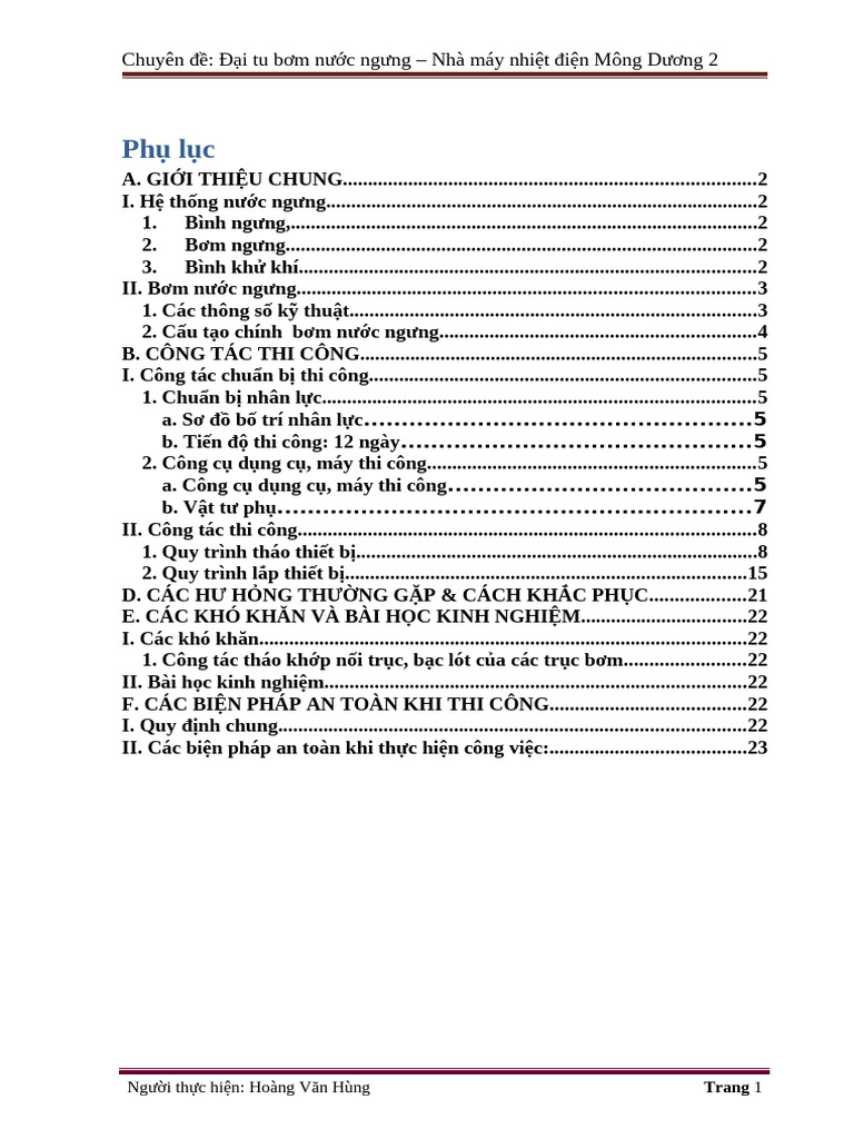 Chuyên Đề Bơm Ngưng MD2 | PDF