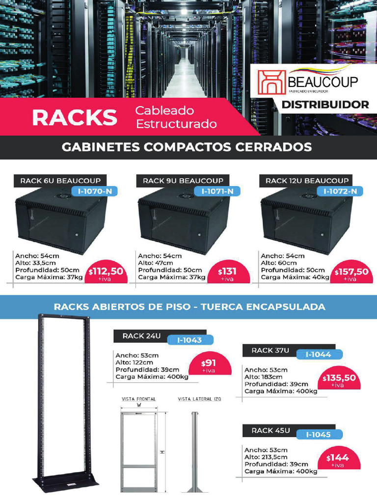Cajas RACK CABLEADO ESTRUCTURADO | PDF | Equipo | Bienes manufacturados