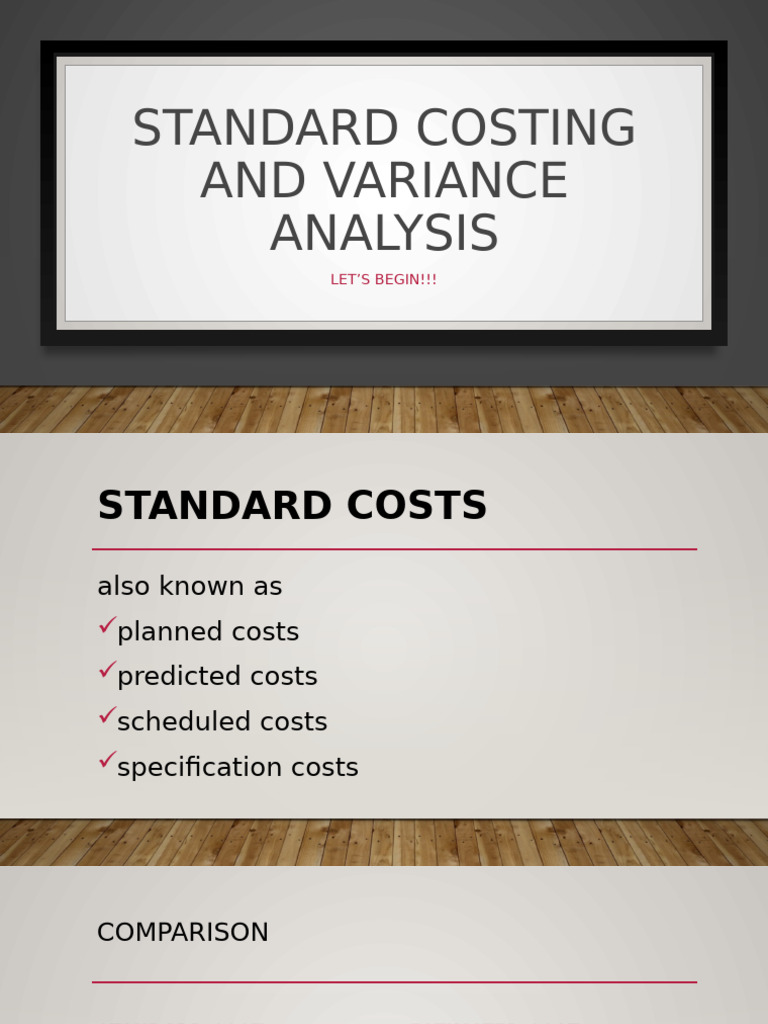 1_standard Costing Ppt | PDF | Cost Accounting | Cost