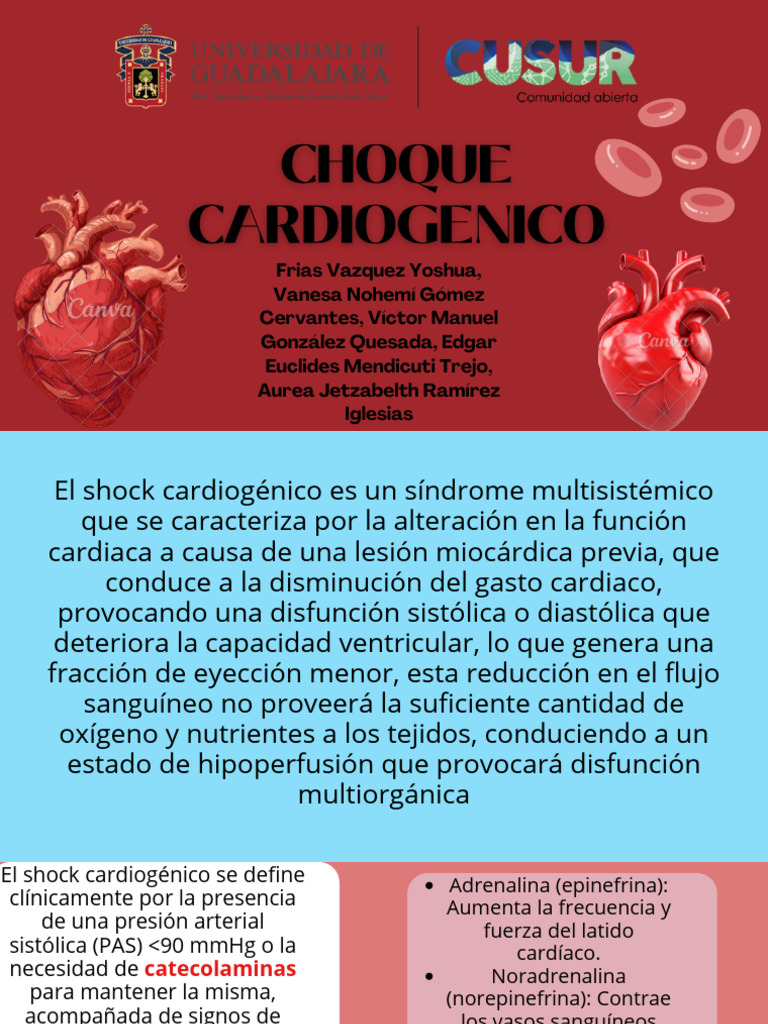 Shock Cardiogénico: Causas y Tratamiento | PDF | Insuficiencia cardíaca ...