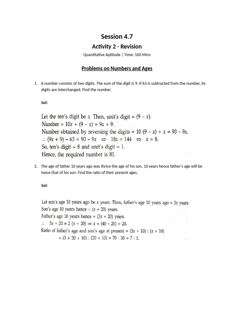 Quantitative Aptitude Practice Problems | PDF | Speed