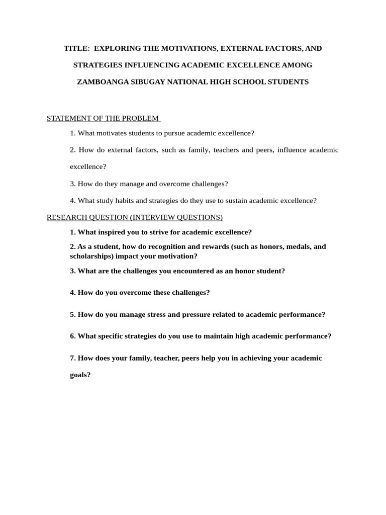 Instrument (Interview Questionnaire) | PDF
