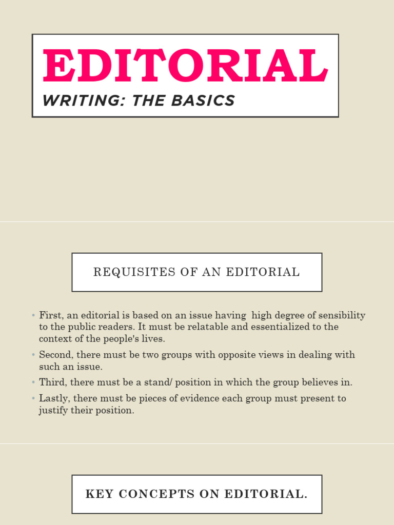Editorial Writing Essentials Guide | PDF