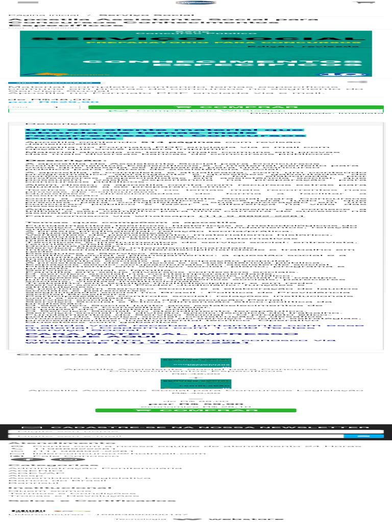 Apostila de Assistente Social para Concursos Tud 3 | PDF | Trabalho social | Sociologia