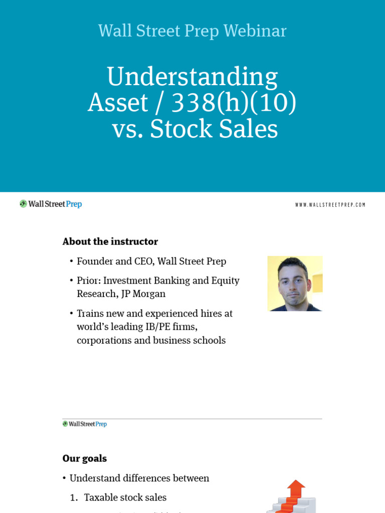 Asset vs. Stock Sales: Tax Implications | PDF | Stocks | S Corporation