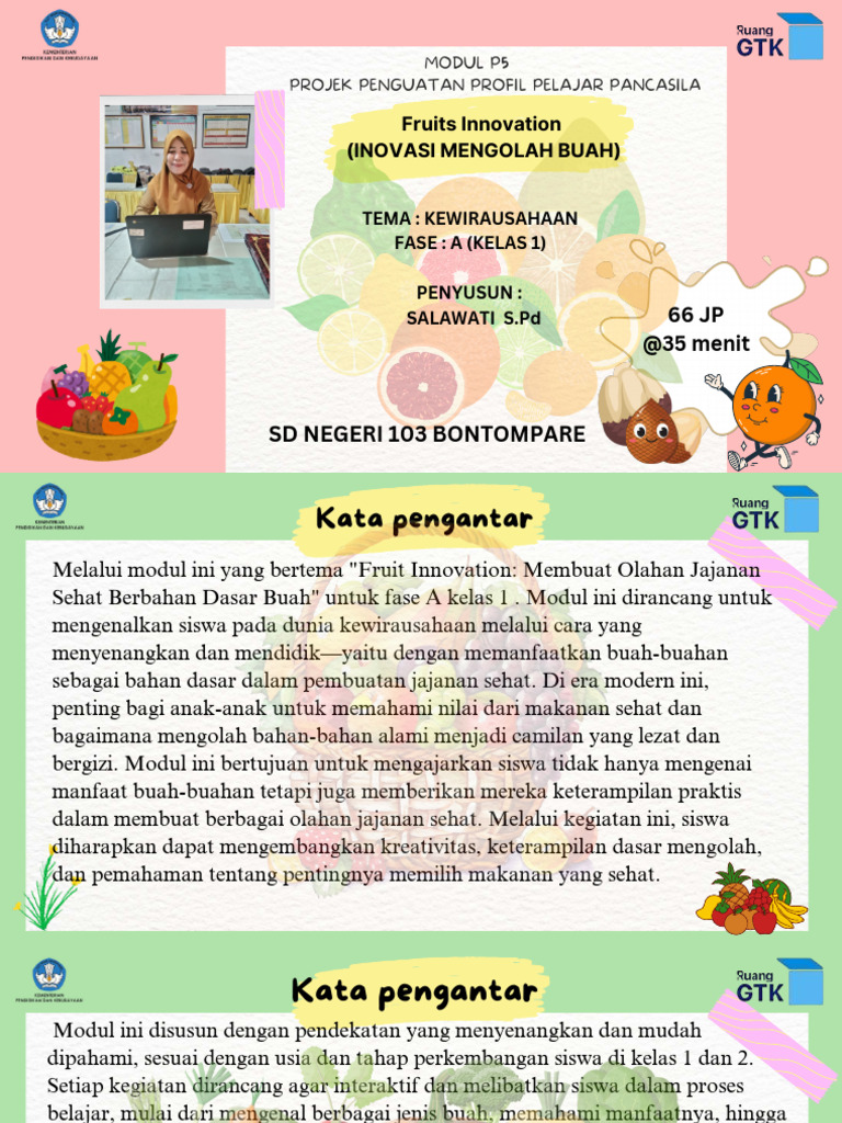 Salinan Dari Modul Projek p5 Tema Kewirausahaan Fase A - Compressed PDF | PDF
