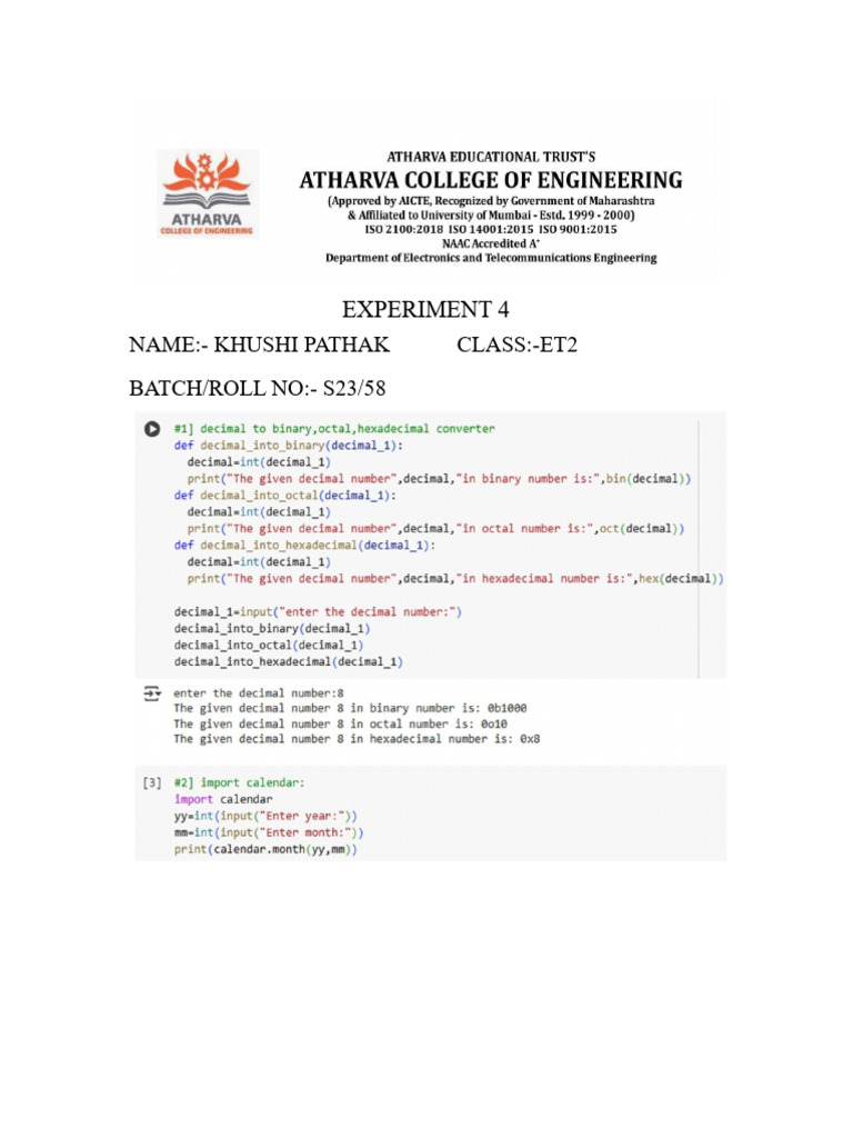 Experiment 4: Khushi Pathak Report | PDF