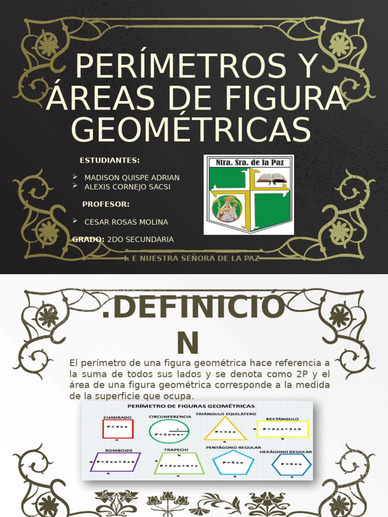 Perimetro y Area de Figuras Geometricas | PDF | Rectángulo | Triángulo