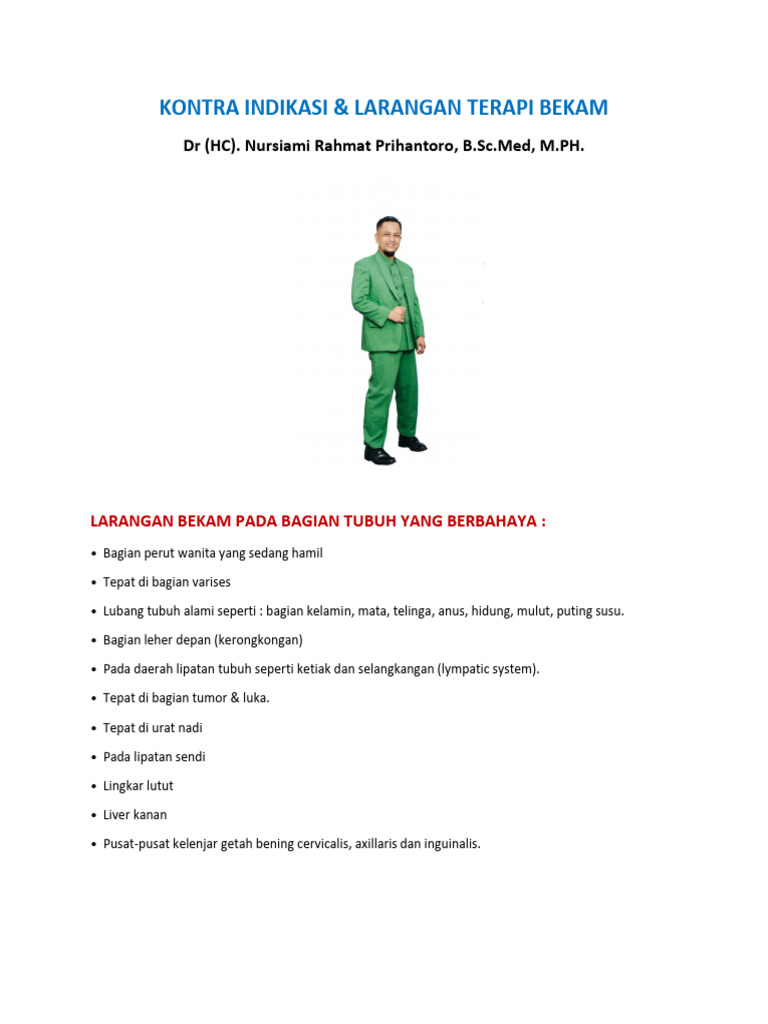 Kontra Indikasi Bekam | PDF