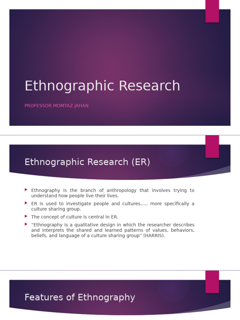 Understanding Ethnographic Research Methods | PDF | Ethnography ...
