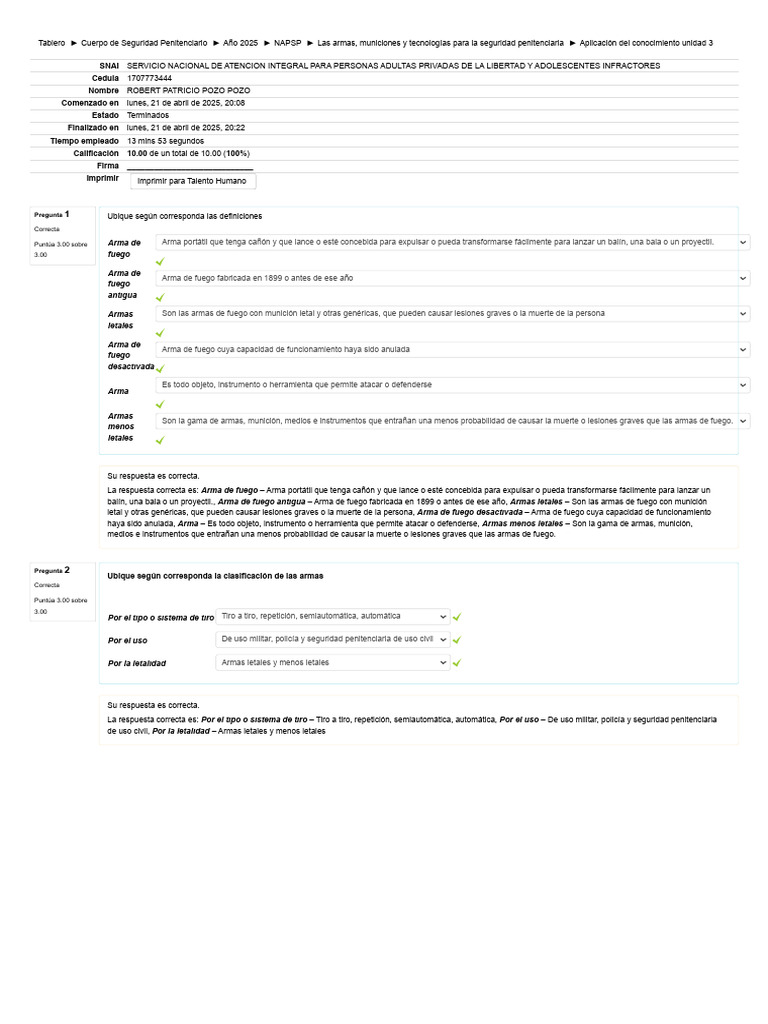 Aplicación Del Conocimiento Unidad 3 | PDF | Armas de fuego | Munición