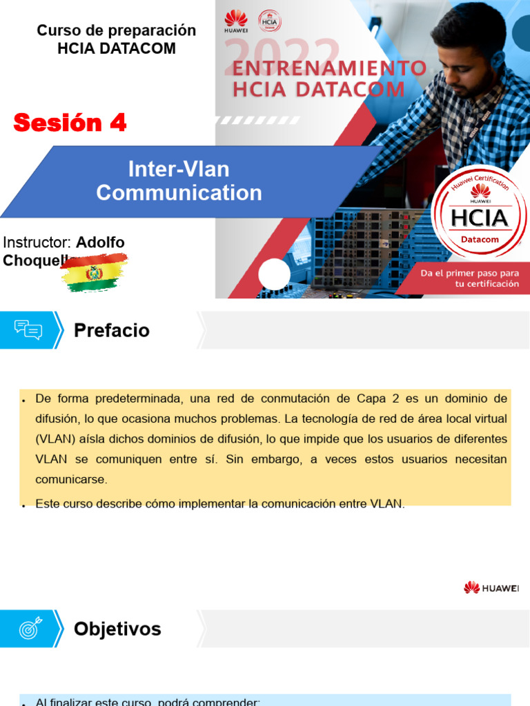 Sesión 4 Presentación Inter-VLAN Communication - 10 Es | PDF | Enrutador (Computación ...