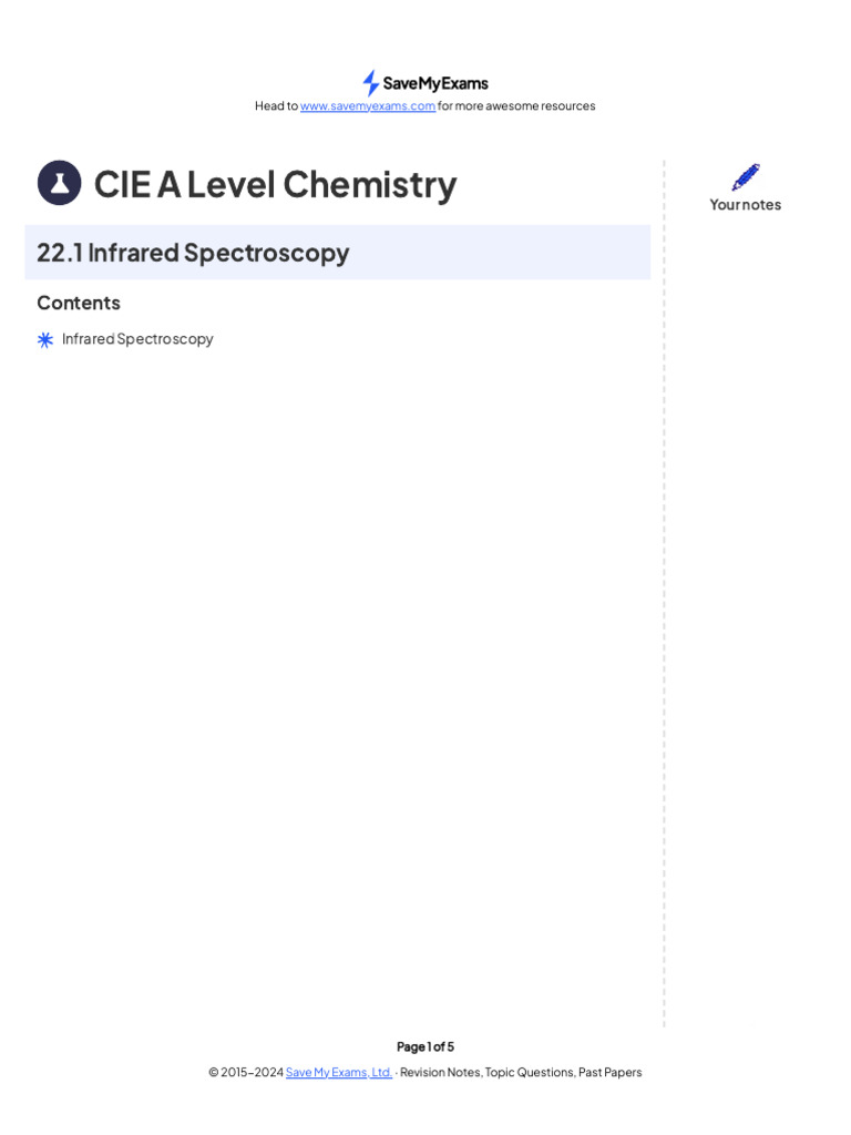 Analysis Sme Notes Chemistry | PDF | Infrared Spectroscopy | Mass ...