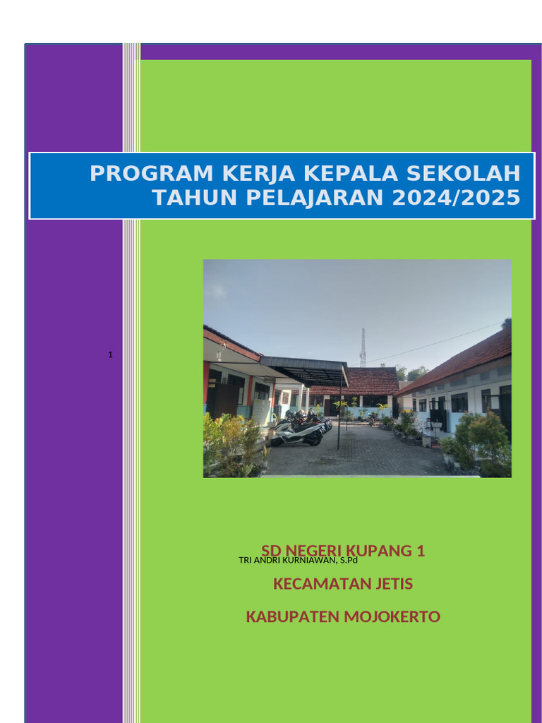 Program Kerja Kepala Sekolah SDN Kupang 1 | PDF