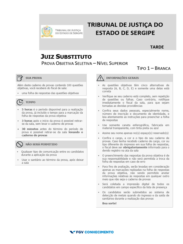 Juiz Substitutotjse Jsub Tipo 1 | PDF | Sentença (jurídico) | Réu