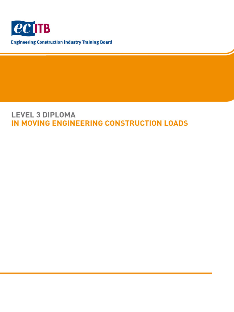 ECITB Level 3 Diploma in Moving Engineering Construction Loads | PDF ...
