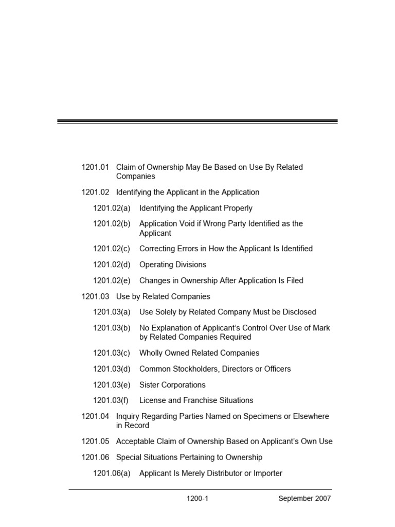 TMEP-1200 | PDF | Trademark | Trade Dress