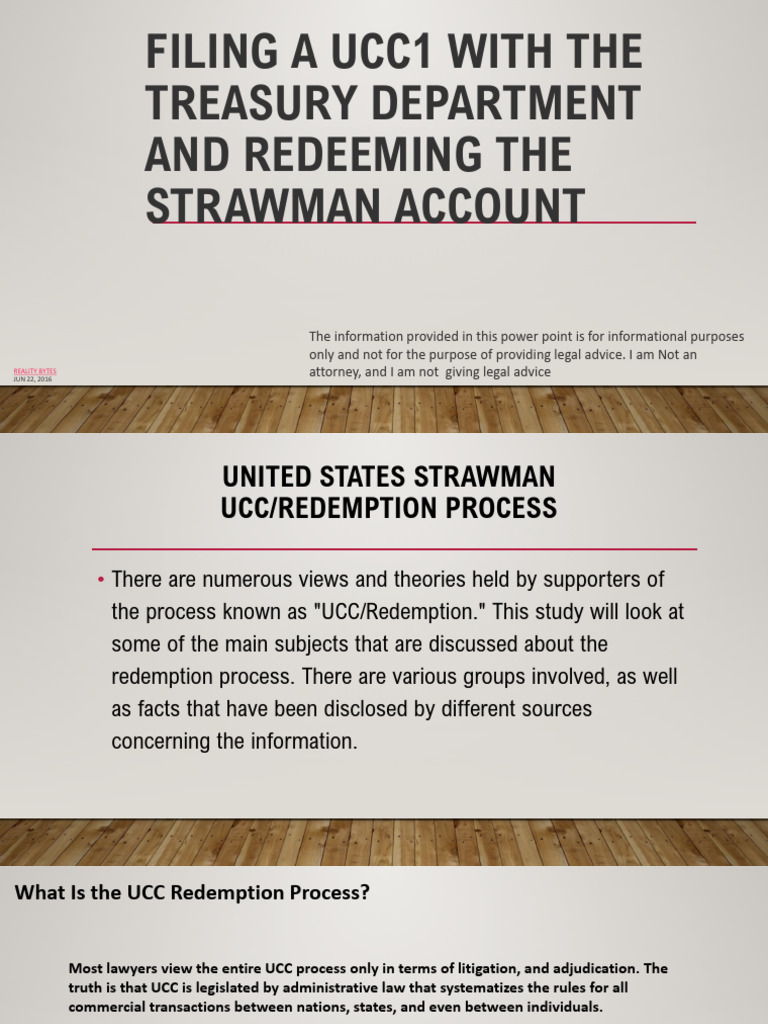 Filing A UCC1 With Treasury Dept URGENT READ ASAP | PDF | Uniform ...