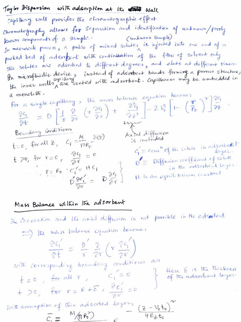 Taylor Dispersion With Chromatography | PDF