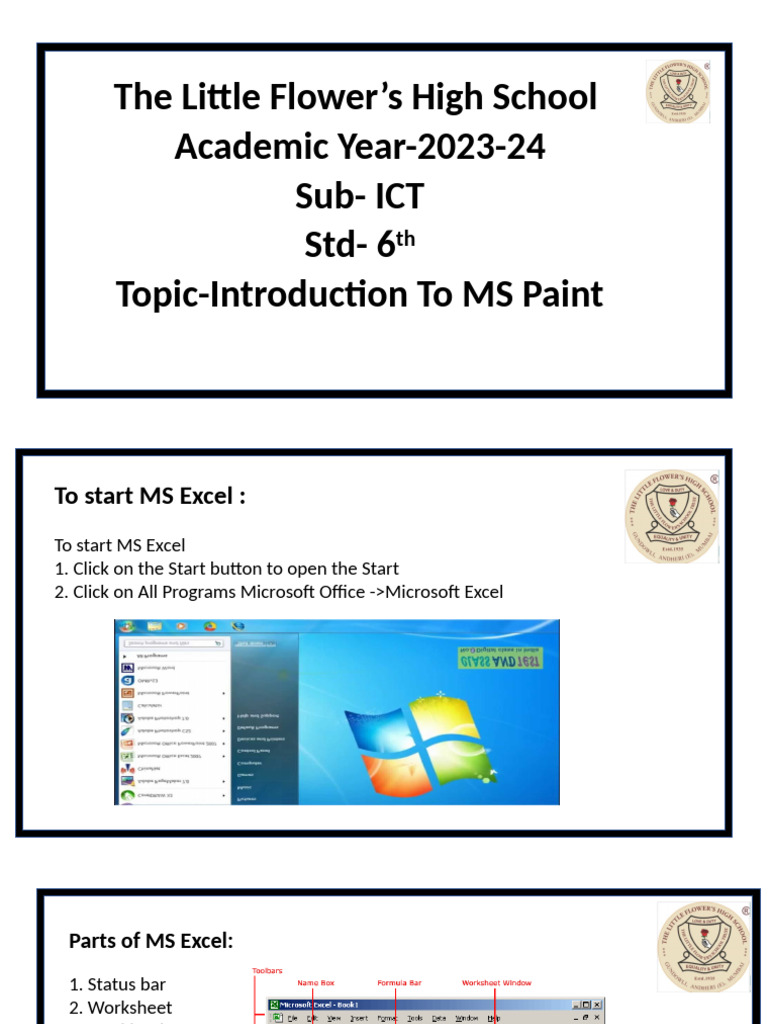 MS Excel Basics for 6th Grade Students | PDF