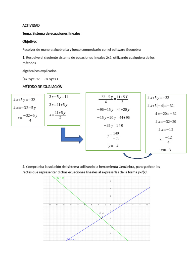 Ecuaciones Lineales | PDF