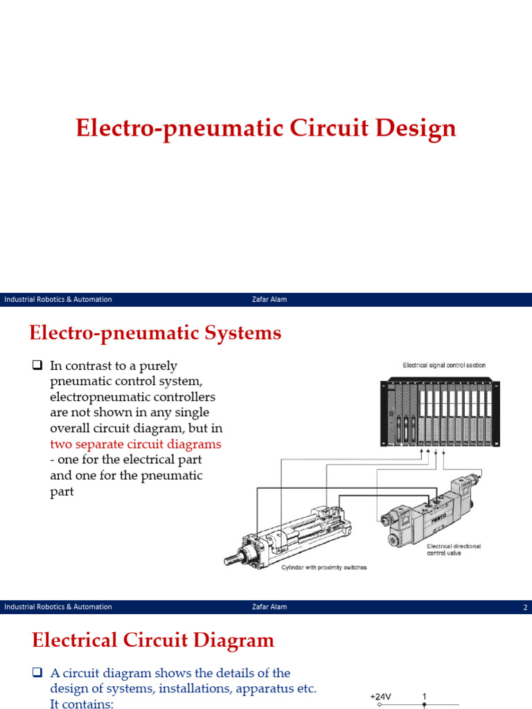Electropneumatic Circuit Design Guide | PDF | Relay | Switch