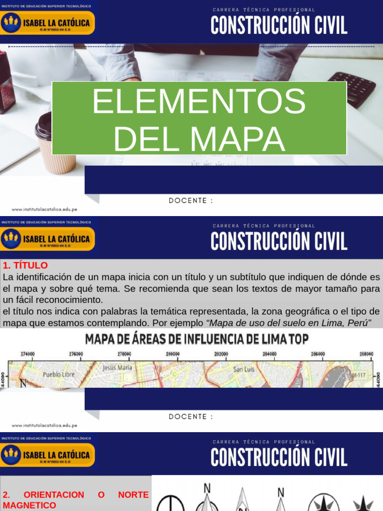 Carrera - Construccion Civil Elementos Del Mapa | PDF | Mapa | Sistema de información geográfica