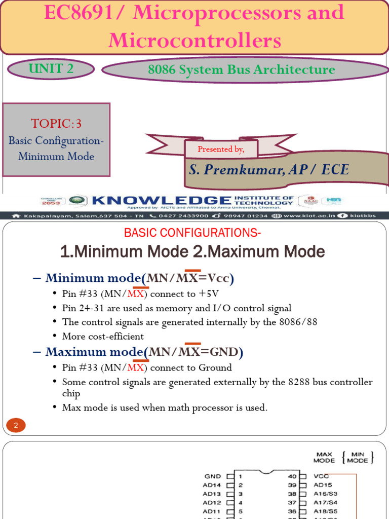 3. Basic Configurations- Minimum Mode | PDF
