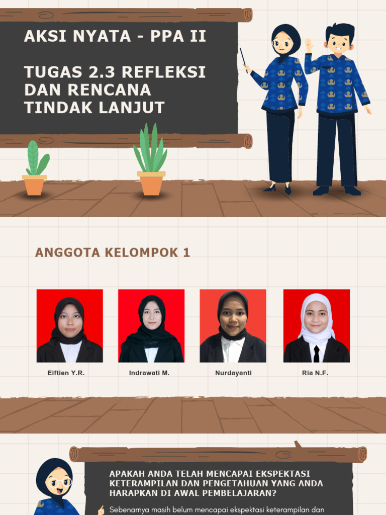 Kelompok 1 - Topik 2 Aksi Nyata Tugas 2.3 Refleksi Dan Rencana Tindak Lanjut - PPA II | PDF