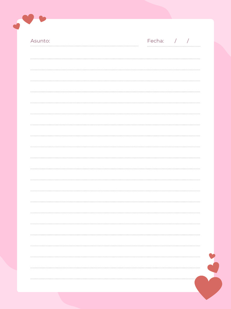 Documento A4 Hoja de Anotaciones Ilustrativo Rosa Blanco - 20250412 - 140423 - 0000 | PDF