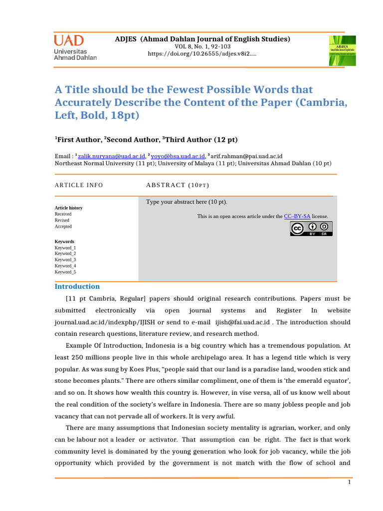2021 - ADJES Template Journal | PDF
