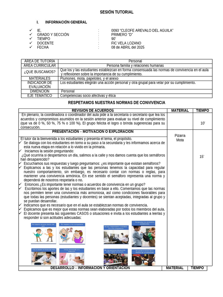 Respetamos Nuestras Normas de Convivencia - CLEOFE | PDF | Comportamiento | Tolerancia