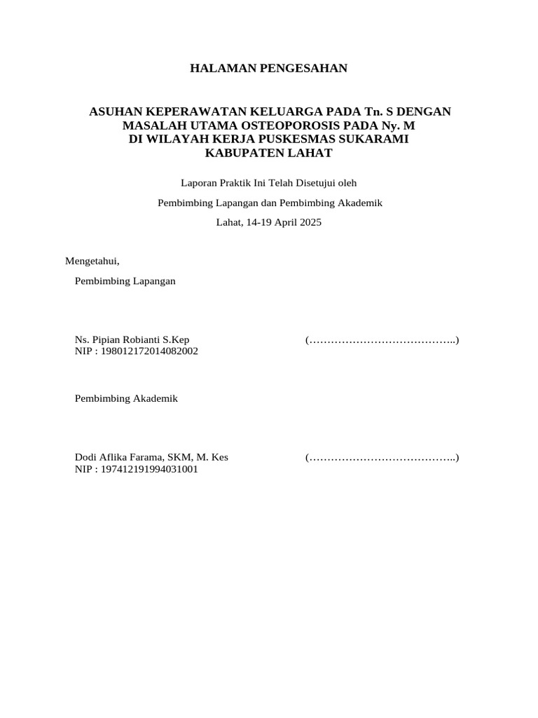 Halaman Pengesahan Depi | PDF