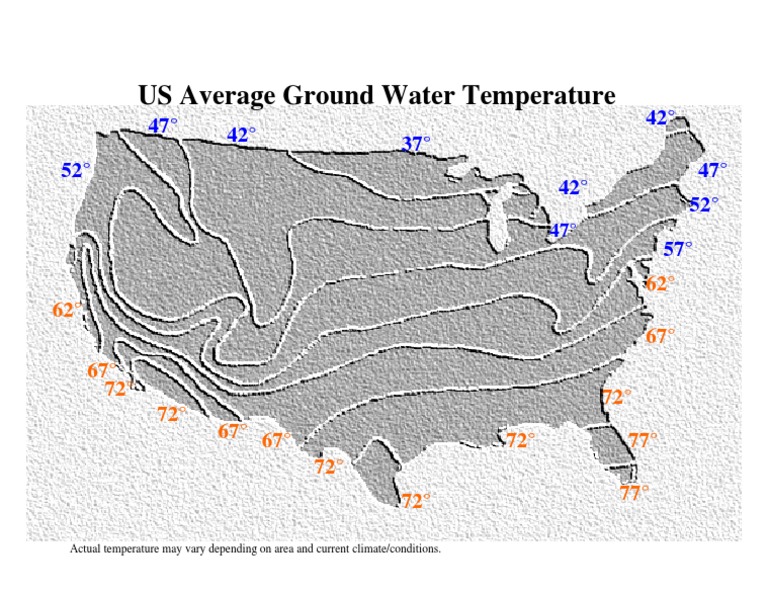 US Average Ground Water Temperatures | PDF