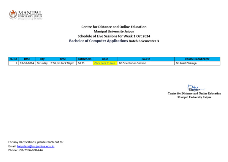 BCA-week 1 (Oct 24 Batch 6) | PDF