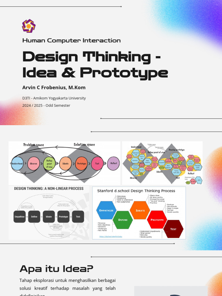 9-D3TI - Design THinking - Idea and Prototype - Arvin | PDF