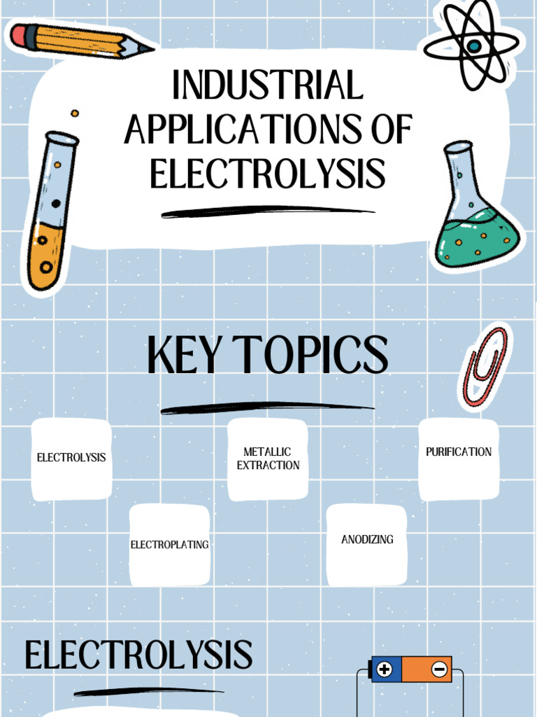 Industrial Applications of Electrolysis | PDF | Anode | Aluminium