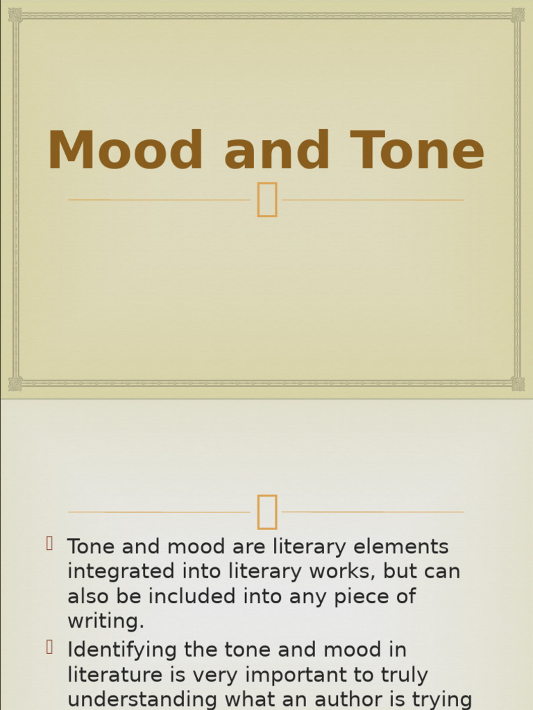 Understanding Tone and Mood in Writing | PDF