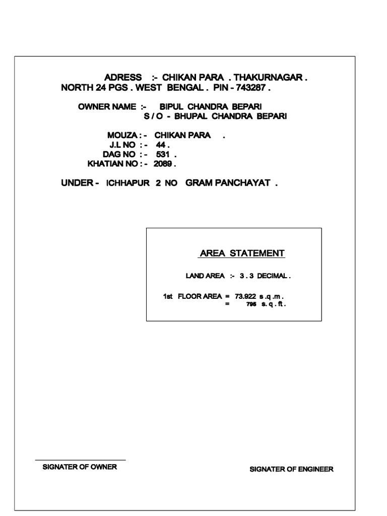 Bipul Chandra Bepari- Estimate | PDF