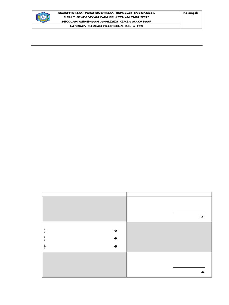 FORMAT LAPORAN SAMPLING | PDF