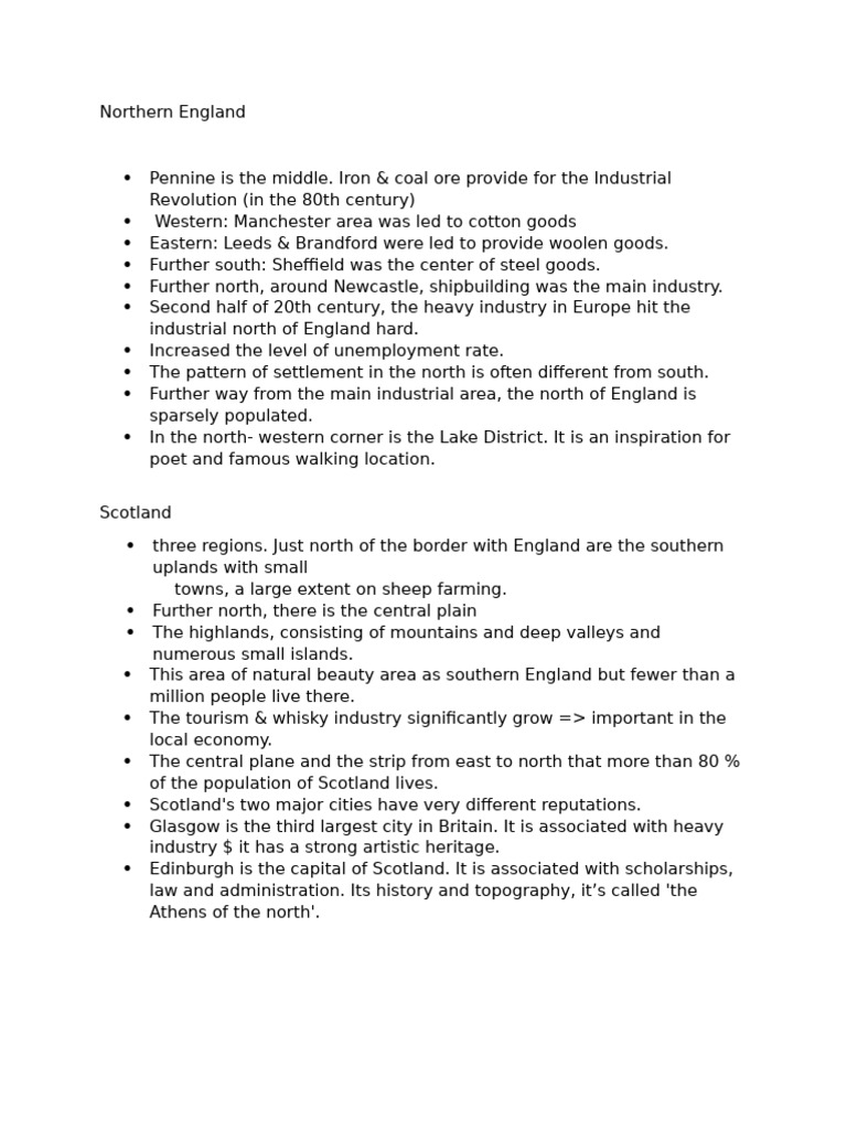 Northern England and Scotland | PDF