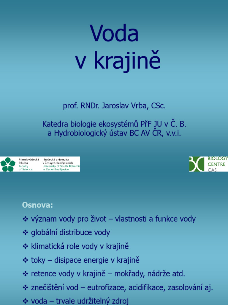 Prezentace Vrba Voda Krajina SOZP | PDF