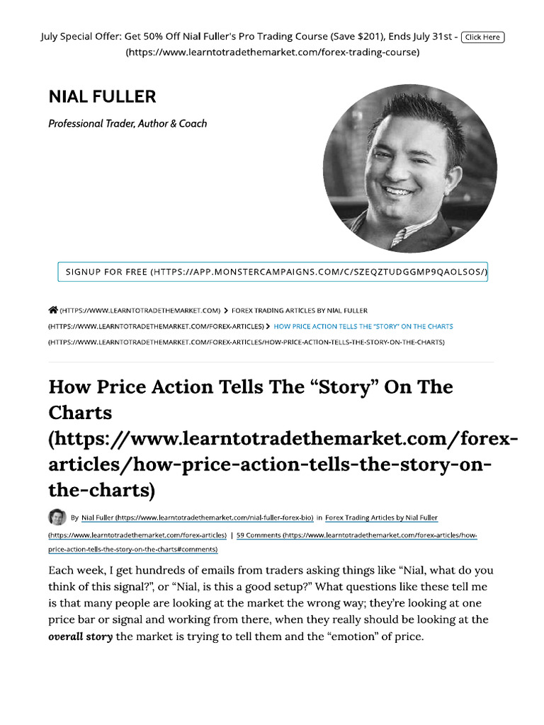 How Price Action Tells The "Story" On The Charts Learn To Trade The ...