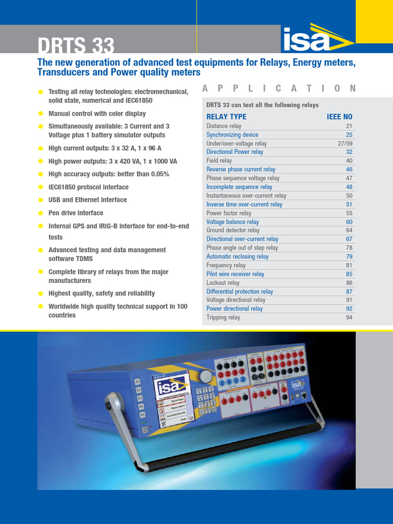 DRTS 33: Advanced Relay Test Equipment | PDF | Relay | Usb