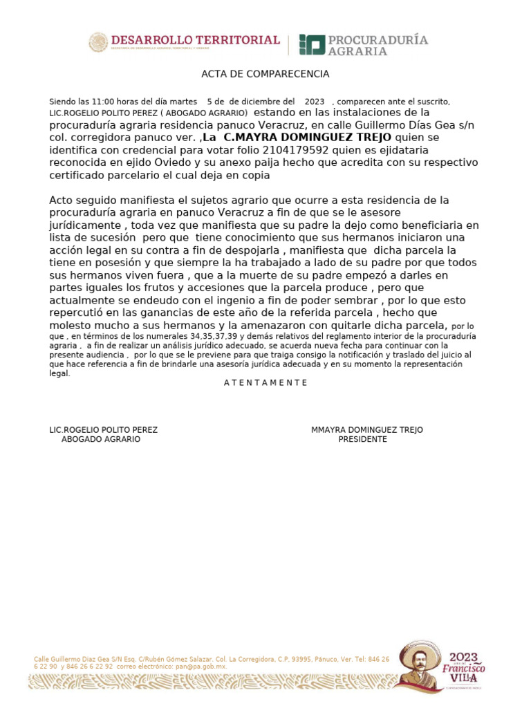 Demanda de Mayra Domínguez Trejo | PDF | Gobierno