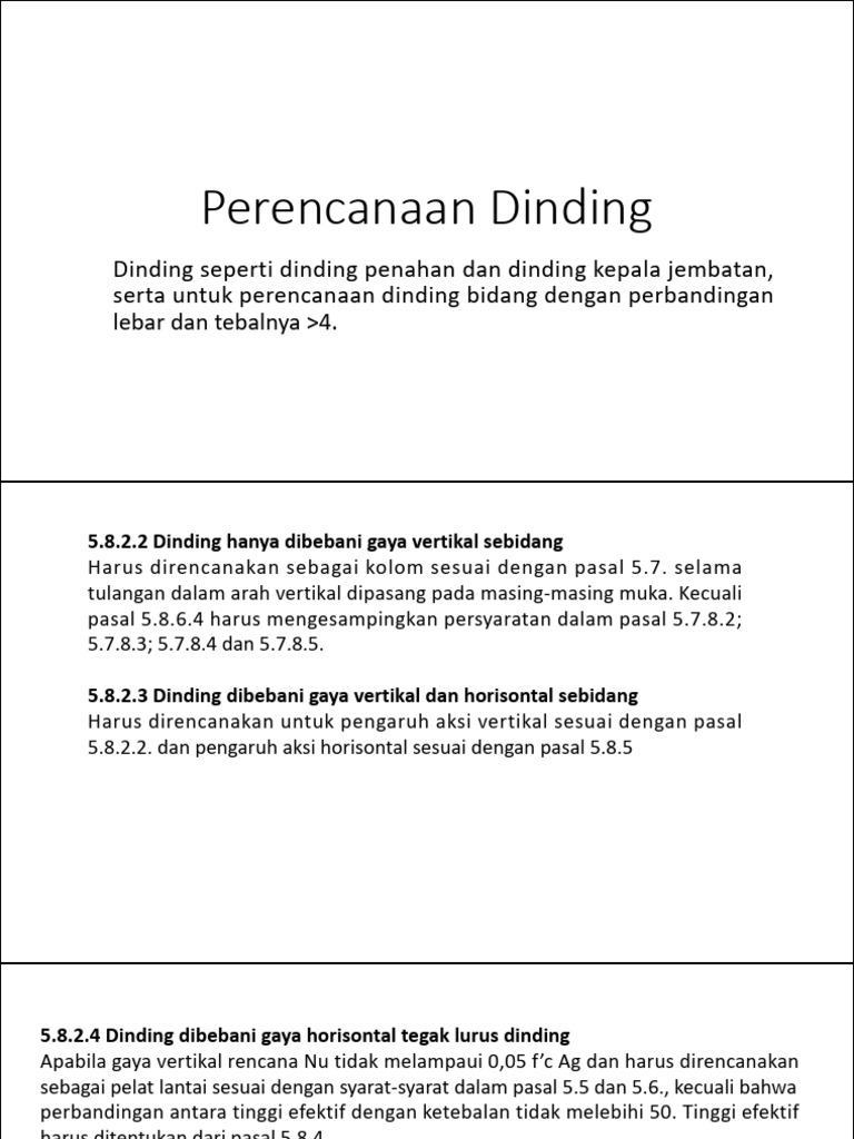 Perencanaan Dinding | PDF