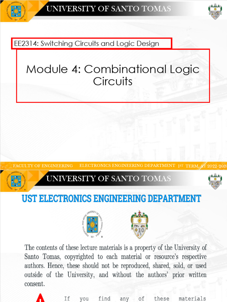 Module 4 - Combinational Logic Circuits | PDF | Electronic Design | Computer Engineering