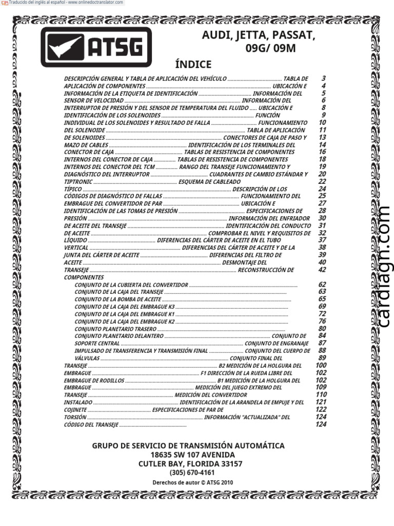 Transmisión 09g Español | PDF | Transmisión automática | Embrague