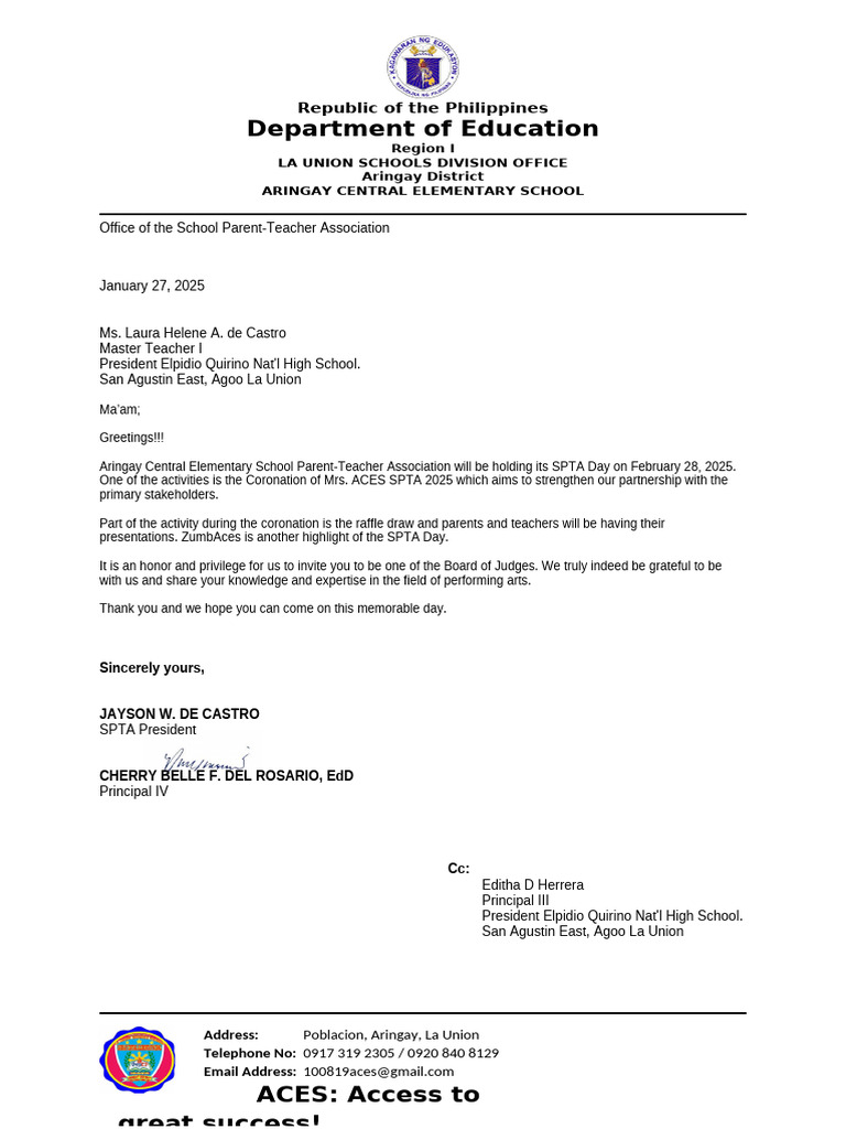 Spta Invitation Letter Judges | PDF