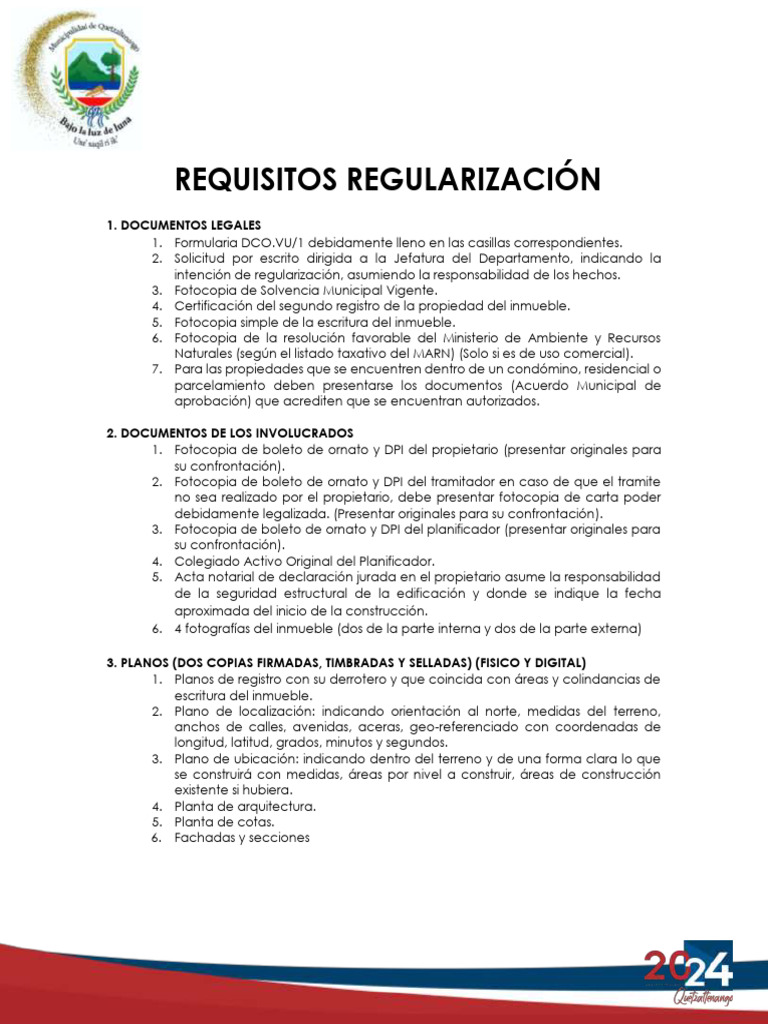 Requisitos Regularizacion | PDF